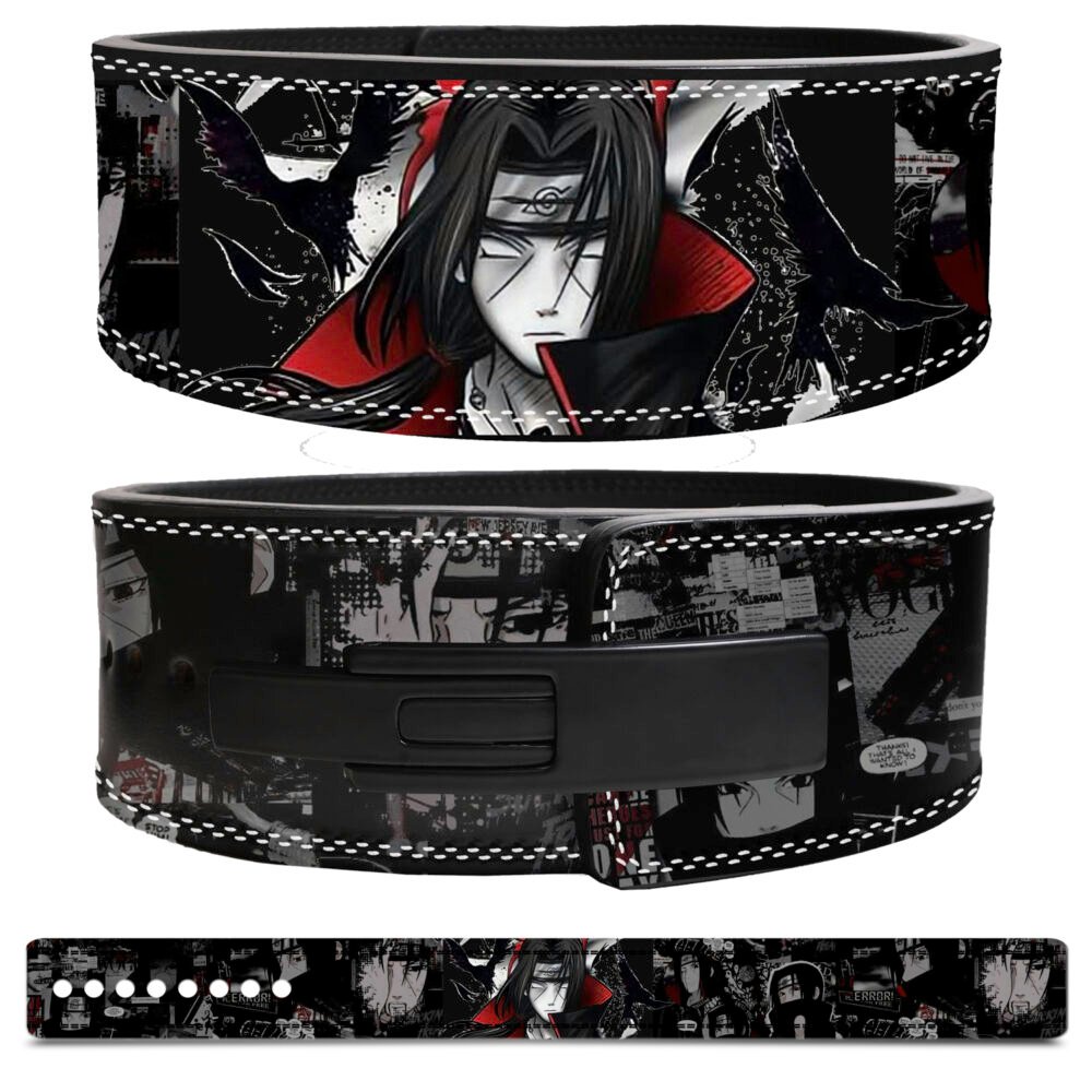 Itachi Uchiha Anime Weightlifting Belt – Custom Gym Belt